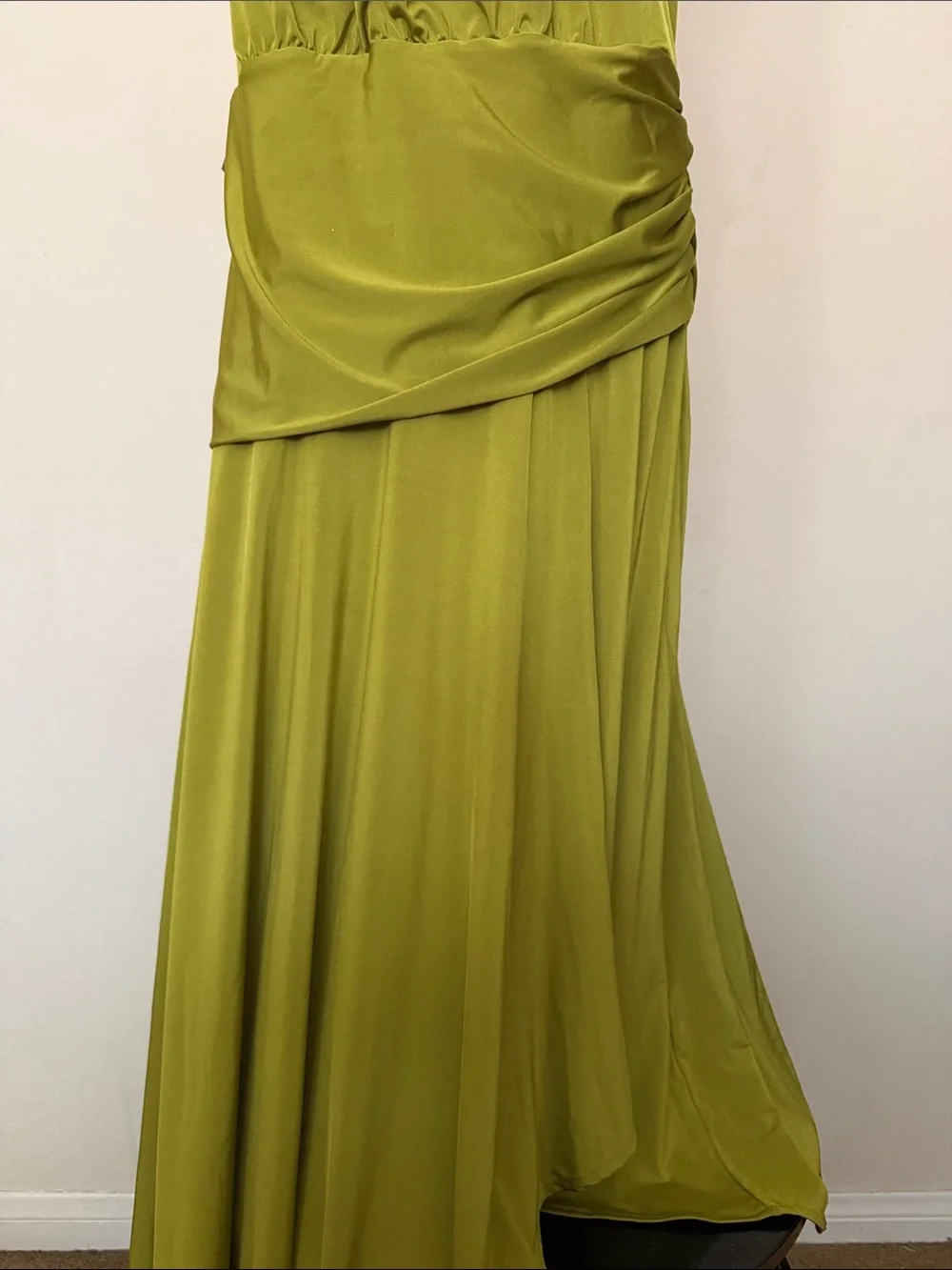 Dkny | Dresses | Dkny Oneshoulder Olive Green Halter Dress | Poshmark